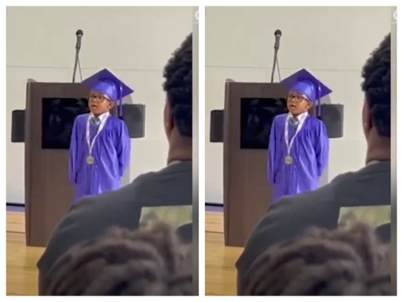 6-year-old brings everyone to tears with touching graduation speech ...
