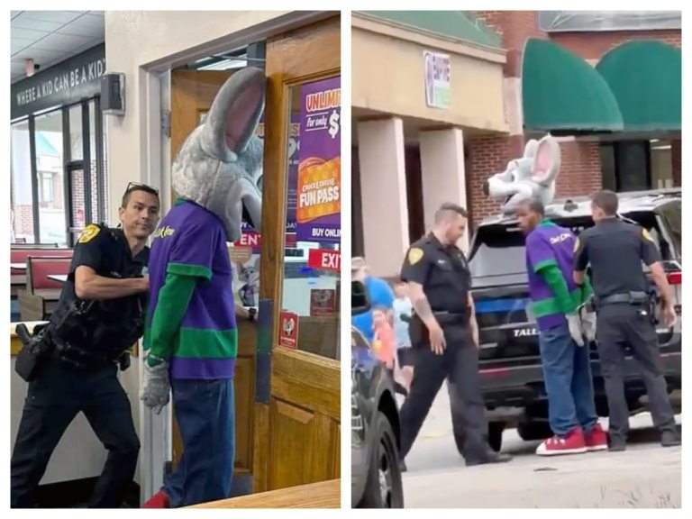 Police arrest Chuck E. Cheese mascot for fraud while working and in ...